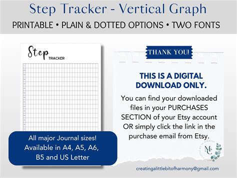 Steps Tracker Printable Steps Tracker Digital Steps Tracker Monthly Steps Tracker Habit