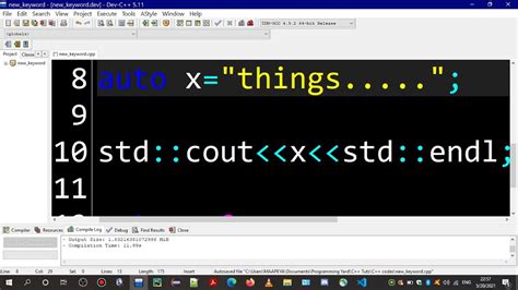 Auto Keyword C Beginner Tutorial 2021 Youtube