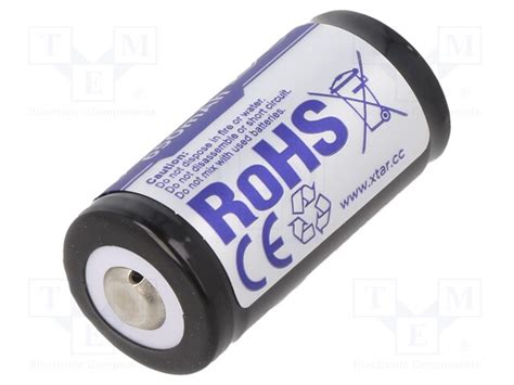 16340 650 1.95A BUTTON TOP XTAR - Akum: Li-Ion | 16340; 3,7V; 650mAh ...
