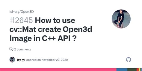 How To Use Cv Mat Create Open D Image In C API Issue Isl Org Open D GitHub