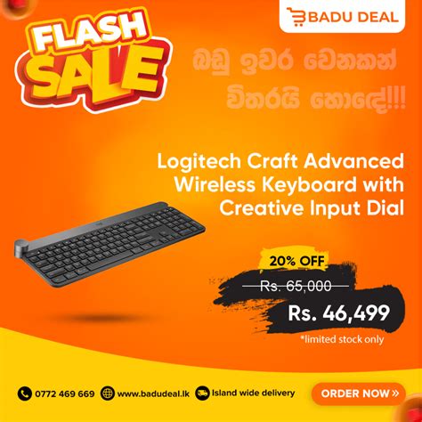Logitech Craft Advanced Wireless Keyboard With Creative Input Dial And Backlit Keys 6m Badudeal