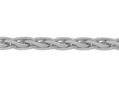 Catena A Palma Maglia Meccanica Massiccia 3 30 Mm Oro Bianco 18kt