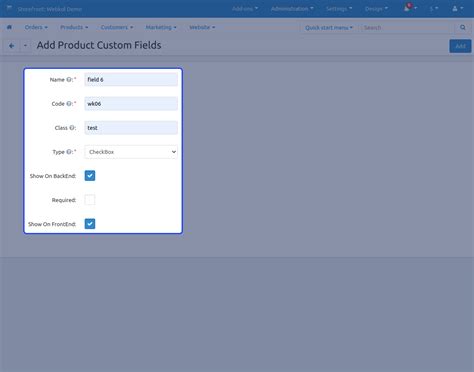 CS Cart Product Custom Option Custom Fields For CS Cart WebKul