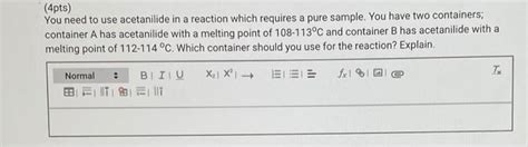 Solved 23pts Melting Point Measurement And Correction