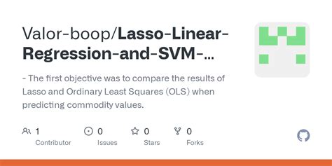 github valor boop lasso linear regression and svm classification
