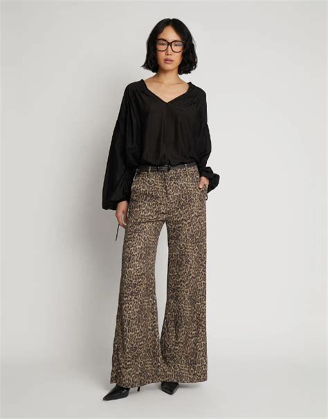 Munthe Eileen Wide Leg Trousers Leopard Amelie