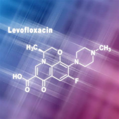 Levofloxacin Antibiotic Drug Structural Chemical Formula Stock