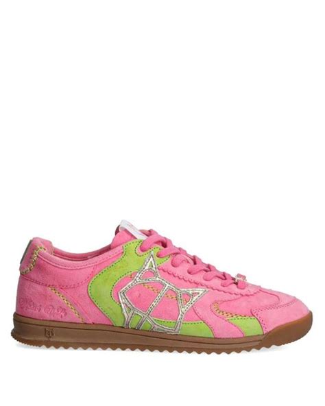 Naked Wolfe Logo Patch Sneakers In Pink Lyst