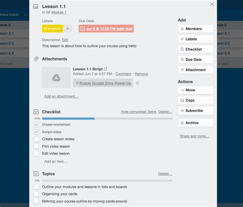 How To Outline Your Course With Trello Megan Harrison Consulting