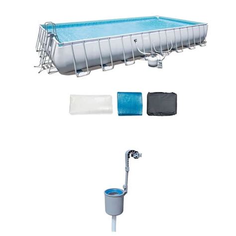 Bestway 313ft X 16ft X 52in Above Ground Pool Set With Pump And Surface Skimmer 237 Bed