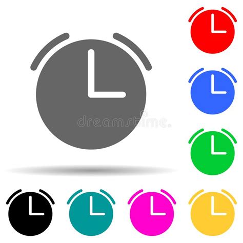 Alarm Clock Multi Color Style Icon Simple Thin Line Outline Vector Of Web Icons For Ui And Ux