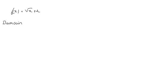 solved write a square root function for the graph shown then identify