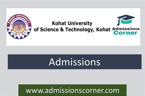 Kohat University Of Science And Technology Kust Admissions Fall 2024