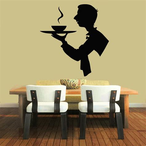 New Arrival Restaurant Cafe Vinyl Wall Decal Creative Man Chef Coffee
