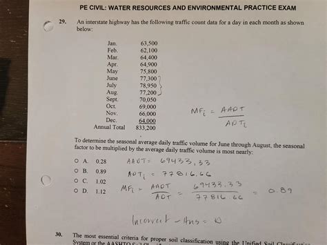 Traffic Count Problem From Practice Exam Rpeexam