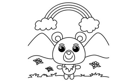 Funny Bear Cartoon Vector Coloring Page Graphic By Ningsihagustin426