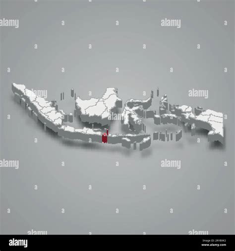 Bali Province Location Indonesia D Isometric Map Stock Vector Image