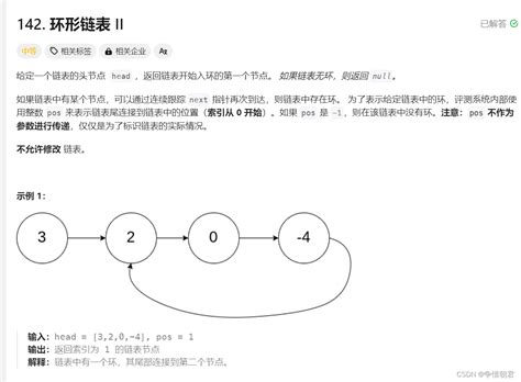leetcode 环形链表 csdn博客