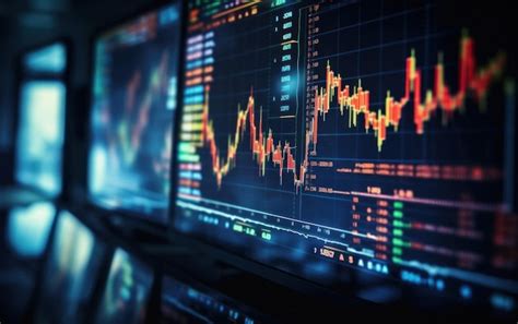 Premium Photo Detailed Close Up Of A Computer Screen With Stock Chart