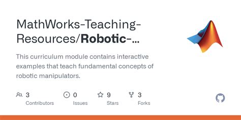 GitHub MathWorks Teaching Resources Robotic Manipulators This