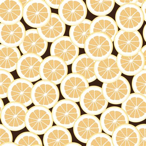 Juicy Slices Of Yellow Lemon Vector Seamless Pattern Vector Art At Vecteezy