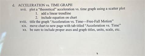 Solved D ACCELERATION Vs TIME GRAPH Xvii Plot A Chegg Com