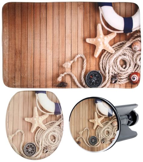 Sanilo Badaccessoire Set Maritime Komplett Set 3 Tlg Bestehend Aus
