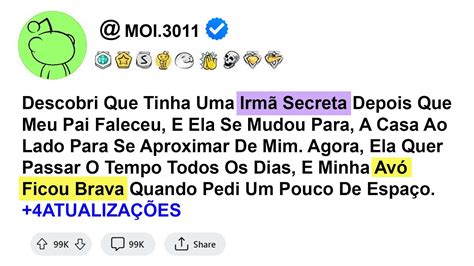 história Descobri Que Tinha Uma Irmã Secreta Depois Que Meu Pai Faleceu E Ela Se Mudou Para