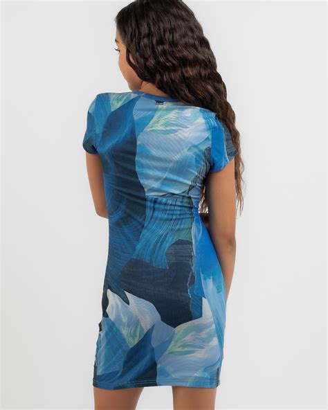 Shop Ava And Ever Girls Arizona Dress In Blue Print Fast Shipping