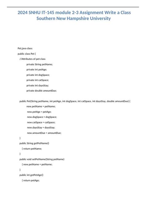 2024 snhu it 145 module 2 3 assignment write a class southern new