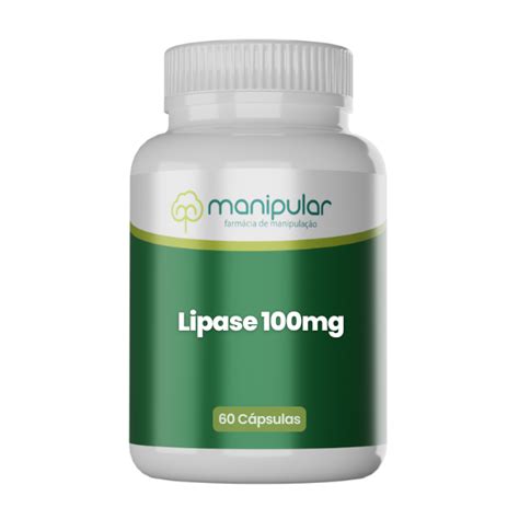 Lipase 100mg 60 Cápsulas Gastrorresistentes Manipular