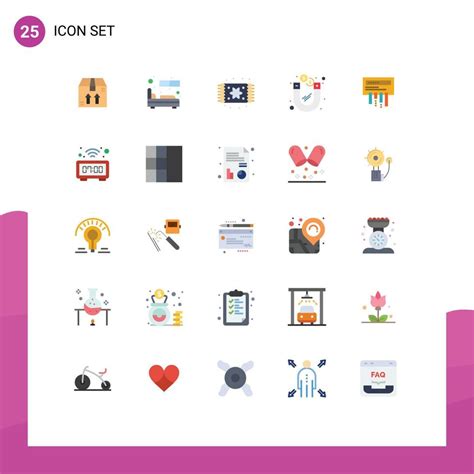 Modern Set Of 25 Flat Colors And Symbols Such As Wifi Receiver Furnishing Magnetic Investment