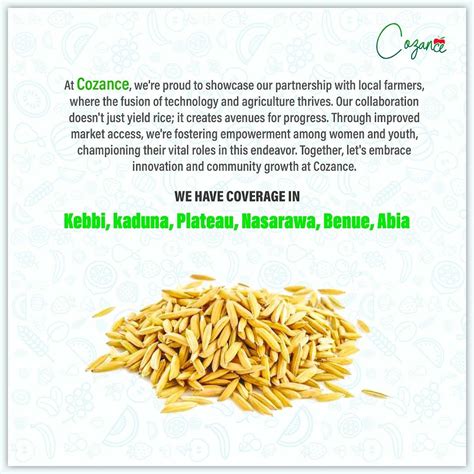 Cozance On Linkedin Agriculture Farming Finance Crops Tech Rice