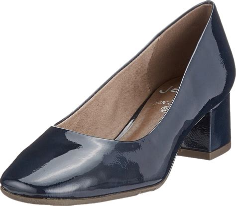 Jana 22302 Womens Closed Toe Pumps Closed Toe Heels Blue Navy