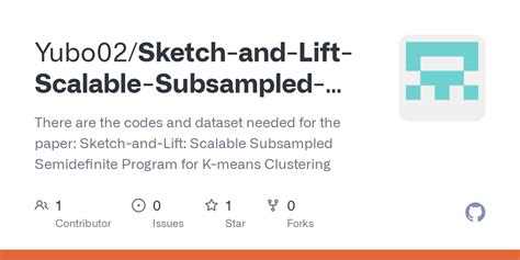 Github Yubo02sketch And Lift Scalable Subsampled Semidefinite Program For K Means Clustering