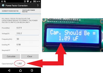 Arduino Calculate The Capacitor Value For PFC Mousa Simple Projects