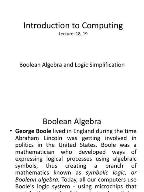 Boolean Algebra Pdf Boolean Algebra Teaching Mathematics