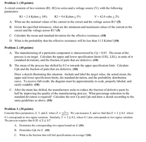 solved problem 1 30 points a circuit consists of two