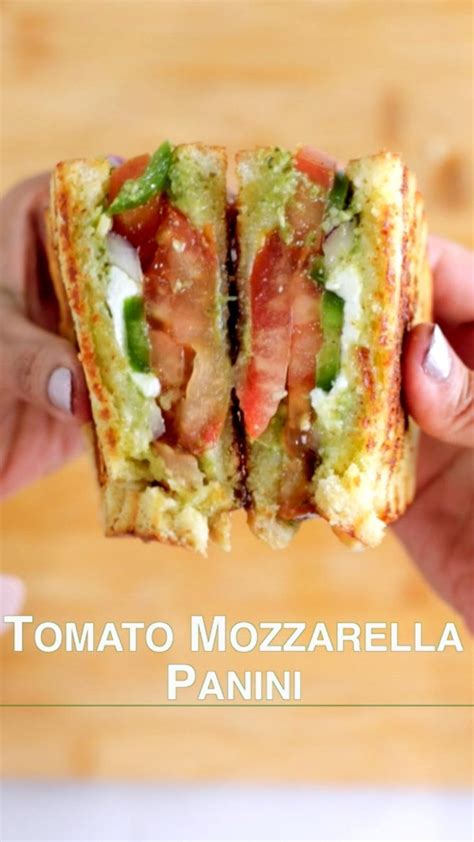 Tomato Mozzarella Panini Vegetarian Snacks Recipes Indian Cooking