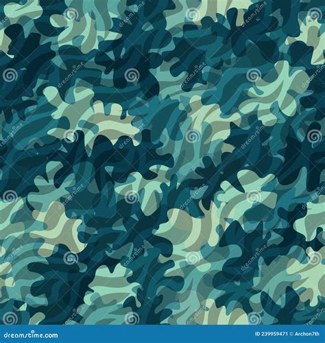 Camouflage Seamless Pattern Background Masking Camo Repeat Print Stock Vector Illustration Of
