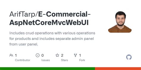 Github Ariftarp E Commercial Aspnetcoremvcwebui Includes Crud