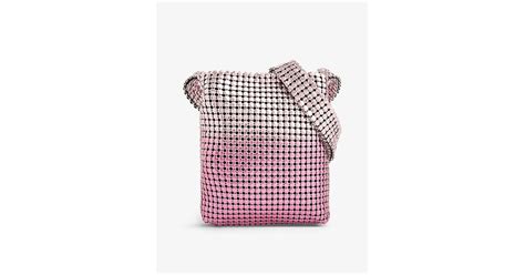 Paco Rabanne Pixel Gradient Pattern Metal Tote Bag In Red Lyst