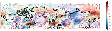 Snapshot Of 2 Meter Temperature Anomaly And 500 Hpa Geopotential Height