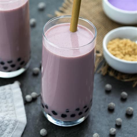 Creamy Taro Milk Tea Taro Bubble Tea Tea Coffee And Drinks