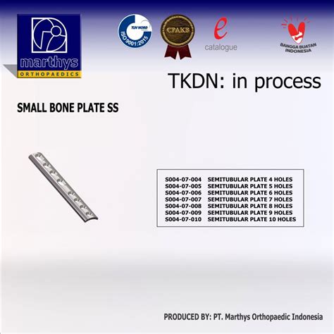 Bone Plate Small Bone Plate 4 5 6 7 8 9 10 Holes Syaf Unica Indonesia