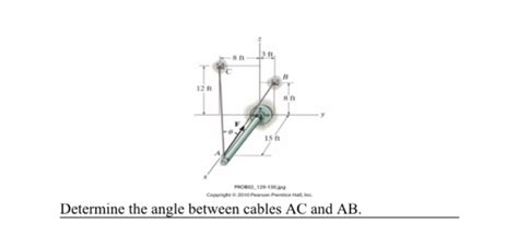 Solved Determine The Angle Between Cables AC And AB Chegg Com