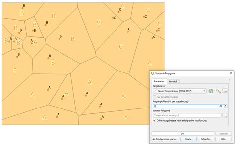 Voronoi Thiessen Creating Polygons Based On Point Layer Using Qgis
