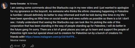 Danny Gonzales Starbucks Cup Apology Danny Gonzales Starbucks