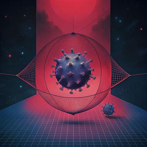 A Poster With A Virus And A Spider On It Premium Ai Generated Image