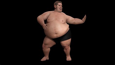 Realistic Fat Man Naked Superhive Formerly Blender Market